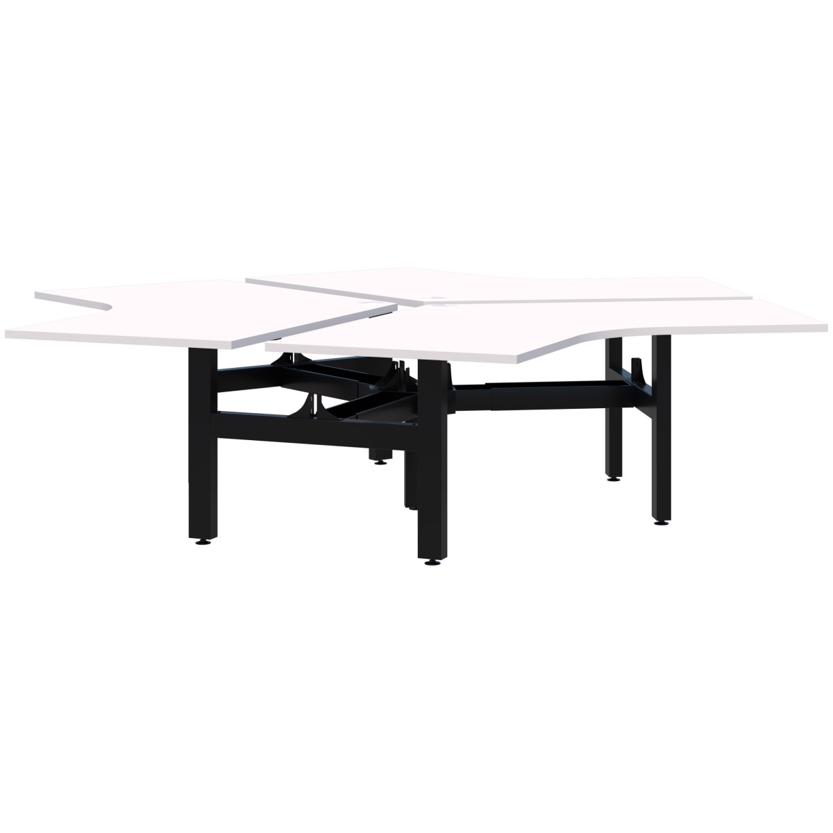 Summit II Fixed Height 120deg 3 User Corner Workstation Pod ...