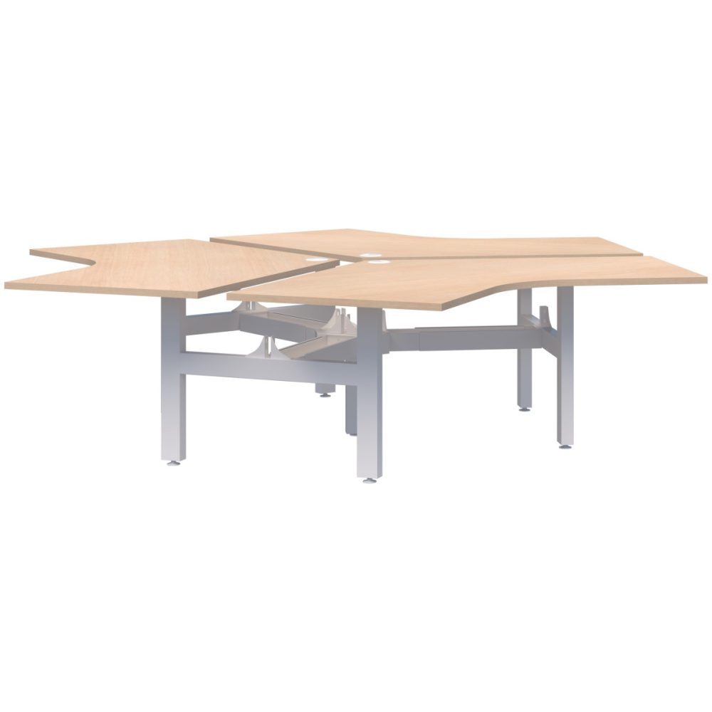 Summit II Fixed Height 120deg 3 User Corner Workstation Pod ...