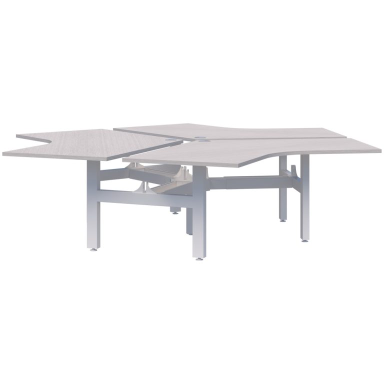 Summit II Fixed Height 120deg 3 User Corner Workstation Pod ...